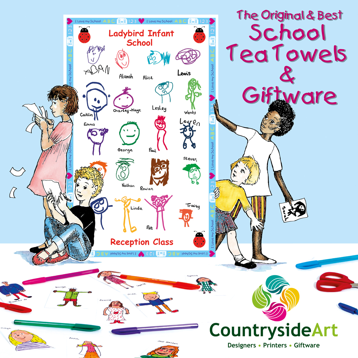 The First Ever School Tea Towels… | Countryside Art